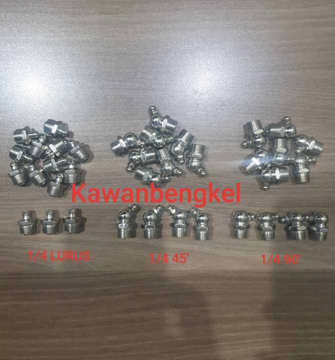 Nepel grease/nepel gemuk 1/4 lurus NPT | Lazada Indonesia