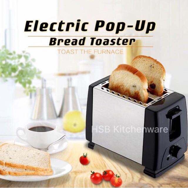 Electric Pop-up Bread Toaster Breakfast 2 Slice Bread Toaster Bread ...