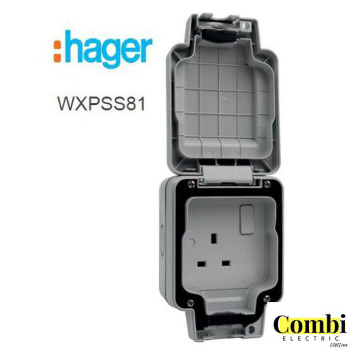 hager IP66 13A DP Single /Twin Switched Socket Outlet | Lazada