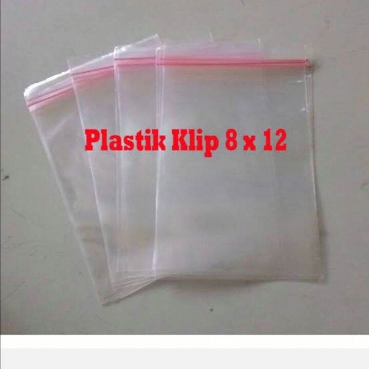 plastik klip 8x12 ZIPLOCK zipper obat besar serbaguna 100lmbr | Lazada ...