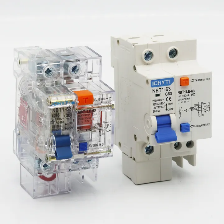1P+N DZ47LE NBT1LE 10A 16A 20A 25A 32A 40A 50A 63A transparent residual current earth leakage ...