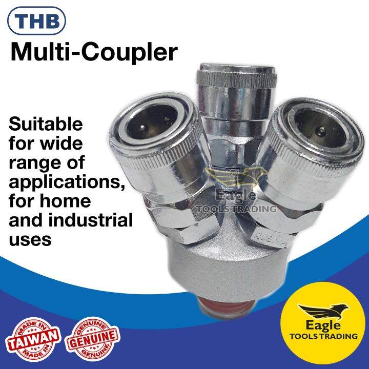 THB Air Quick connect Coupler Multi Coupler SMY 3 way Zinc | 20SMA | 1/ ...