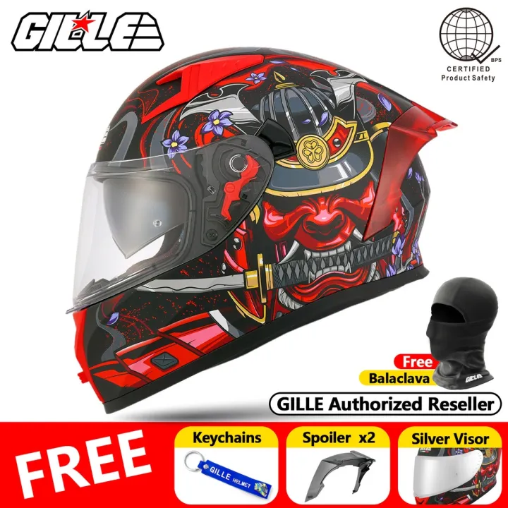 Gille 135 GTS-V1 Armor Full Face Motorcycle Helmets Dual Visor Motor ...