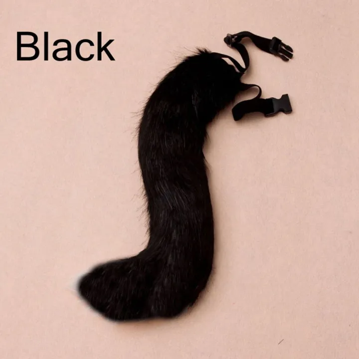 YVETTE Funny Fake Fox Wolf Tail Novelty Cosplay Faux Sexy Furry ...