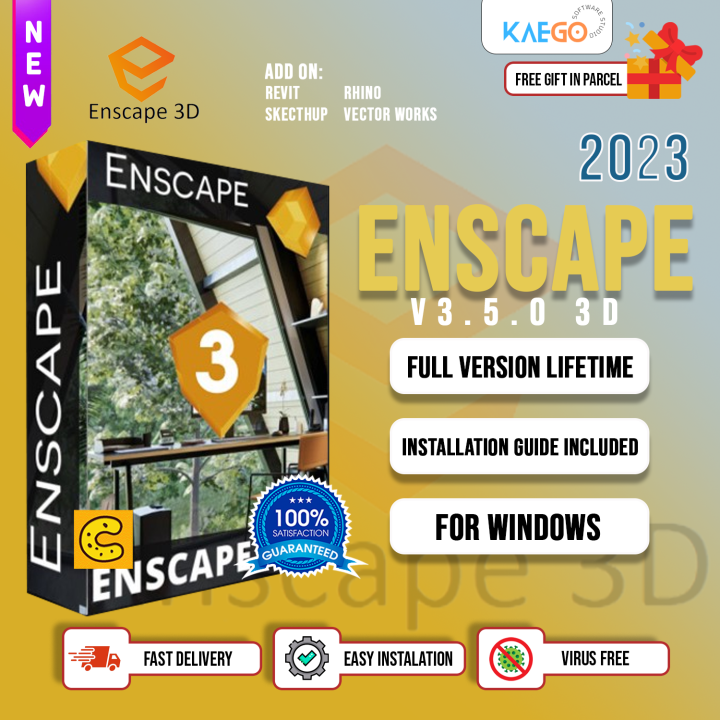 Enscape v3.5.0 FREE 4GB Assets Library For SketchUp/Revit/Rhino ...