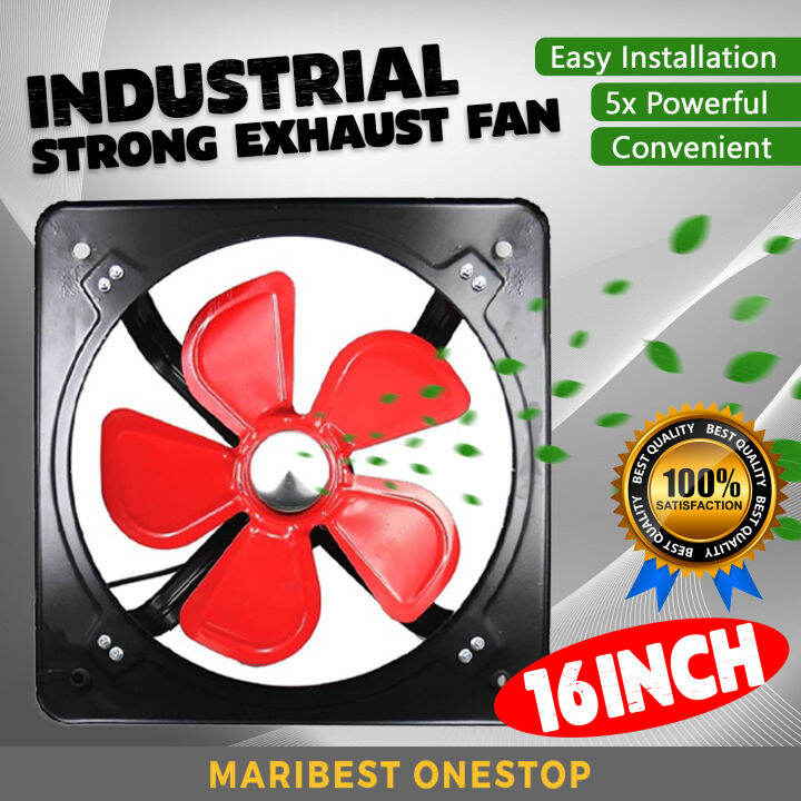 16 Inch Light Duty Industrial Exhaust Fan Kitchen Toilet Ventilation ...