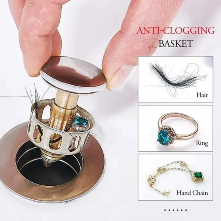 NEW Stainless steel push-type basin bounce core wash pool core bounce ...