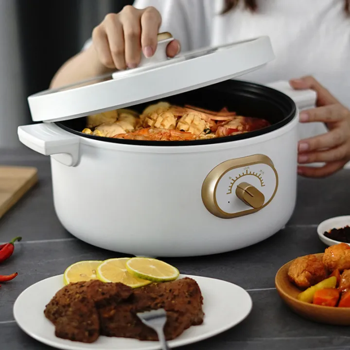 3L Electric Cooker Multifunction Pot 1000W Non Stick for Noodle Soup ...