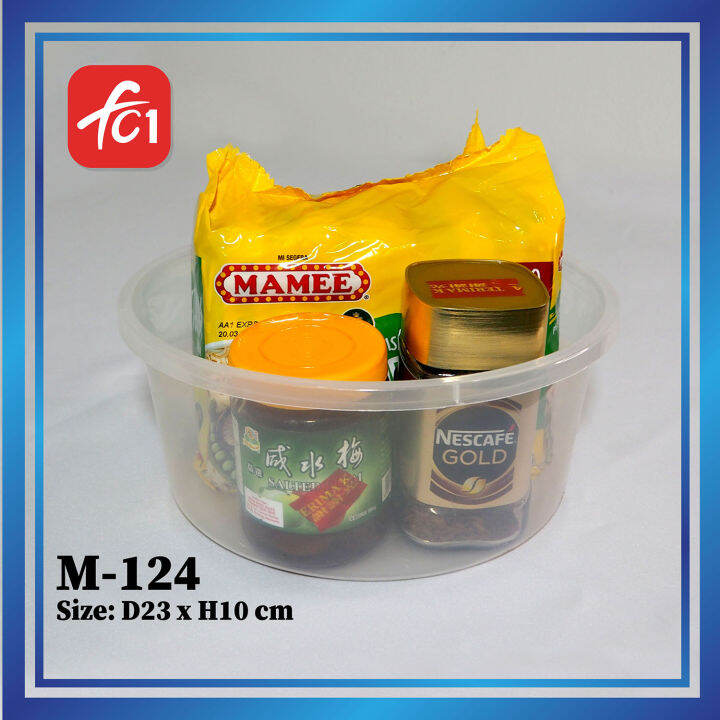 FC1 Translucent Food Container Multipurpose Round Plastic Container Box ...