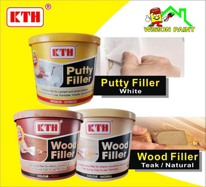 KTH PUTTY FILLER / WALL FILLER / WOOD FILLER / ( 0.5 kg ) / CRACK AND HOLE / PENAMPAL DINDING ...