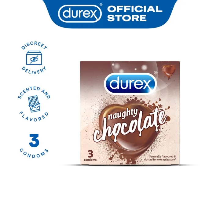 [DISCREET] Condom Durex Naughty Chocolate 3s | Lazada PH