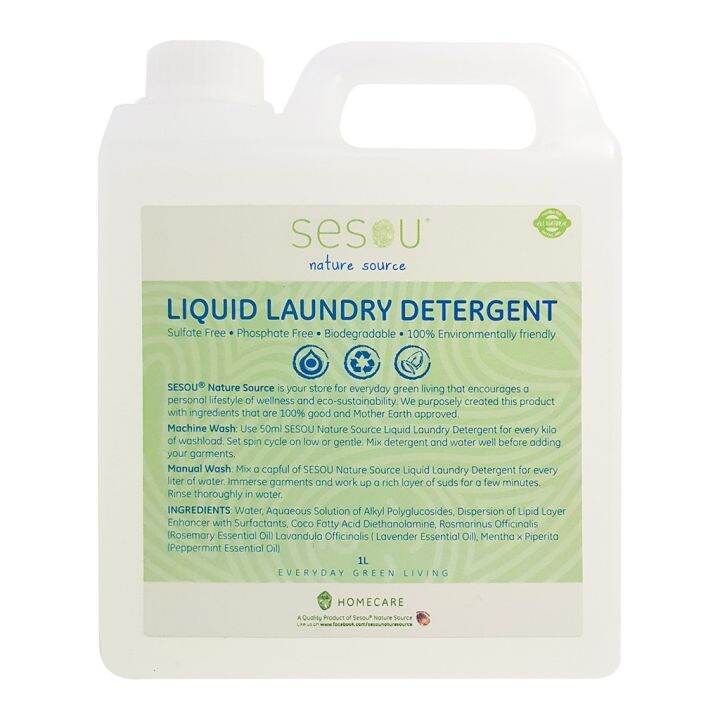 SESOU Nature Source Liquid Laundry Detergent 1L | Lazada PH