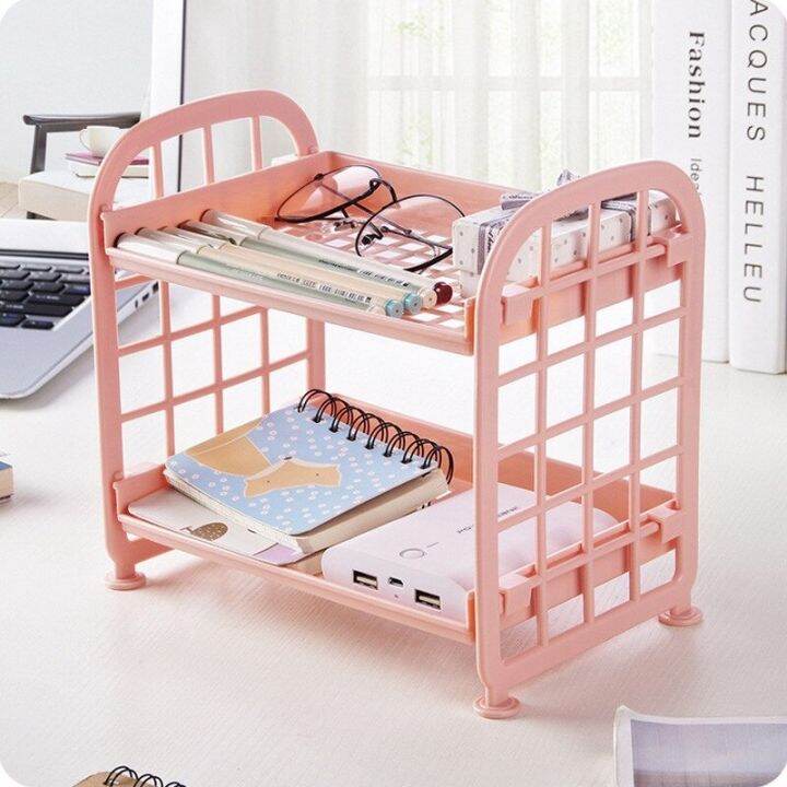 Rak Susun Mini Plastik 2 Tingkat / Rak Meja Plastik 2 Susun Serbaguna ...