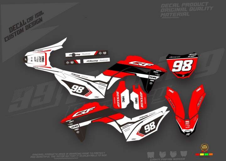 DECAL CRF 150L MERAH PUTIH CUSTOM TERBARU | Lazada Indonesia