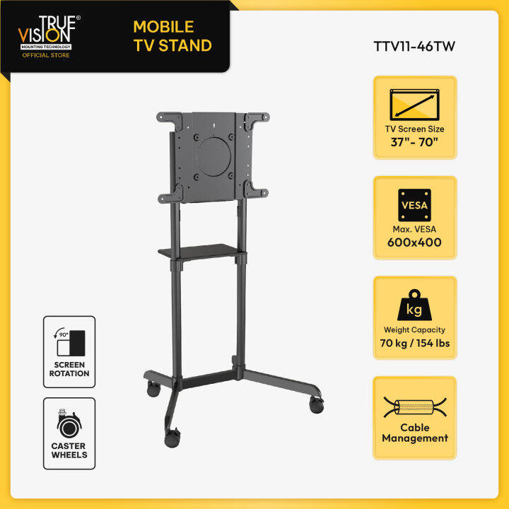 True Vision Rotating Mobile TV Stand for 37”-70” TTV11-46TW | Lazada PH