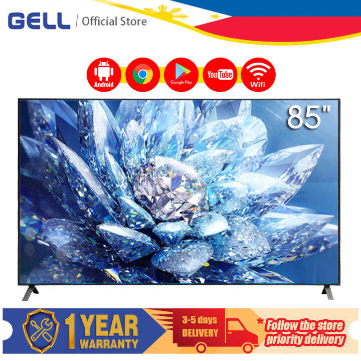 85 Inch smart TV Android system Netflix & Youtube GELL Smart TV UHD LED ...