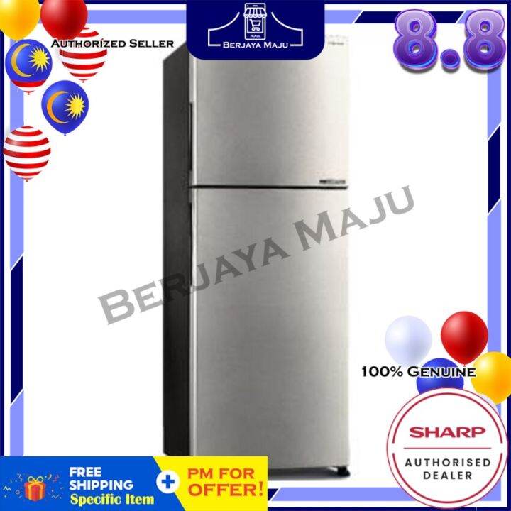 Sharp 410L 2 Door Inverter Refrigerator SJ4122MSS (Matte Silver) | Lazada