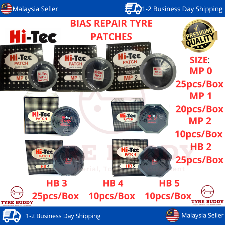 HI-TEC Bias Repair Tyre Patch; Car; Heavy Duty; Truck; Bus; Lorry ...
