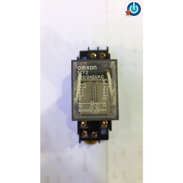 Relay MY2 / 8 pin / 220volt + kaki/socket / OMRON RELAY | Lazada Indonesia