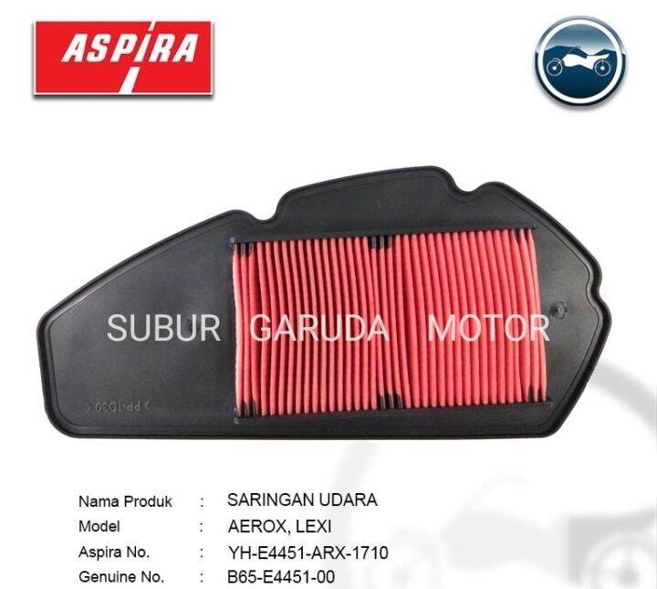 FILTER UDARA AEROX LEXI MERK ASPIRA BUSA SARINGAN KARBURATOR | Lazada ...