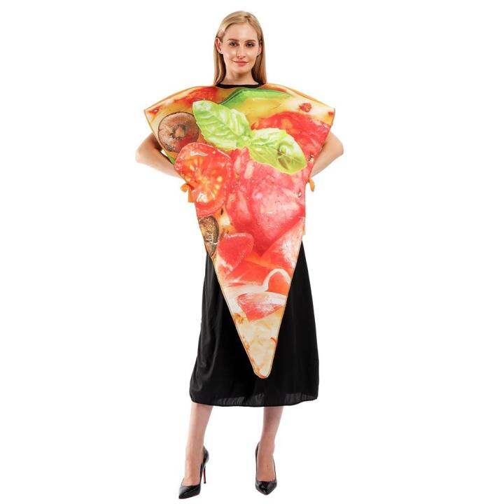 Eraspooky Adult Pizza Slice Costume Funny Food Party Dress, One Size ...