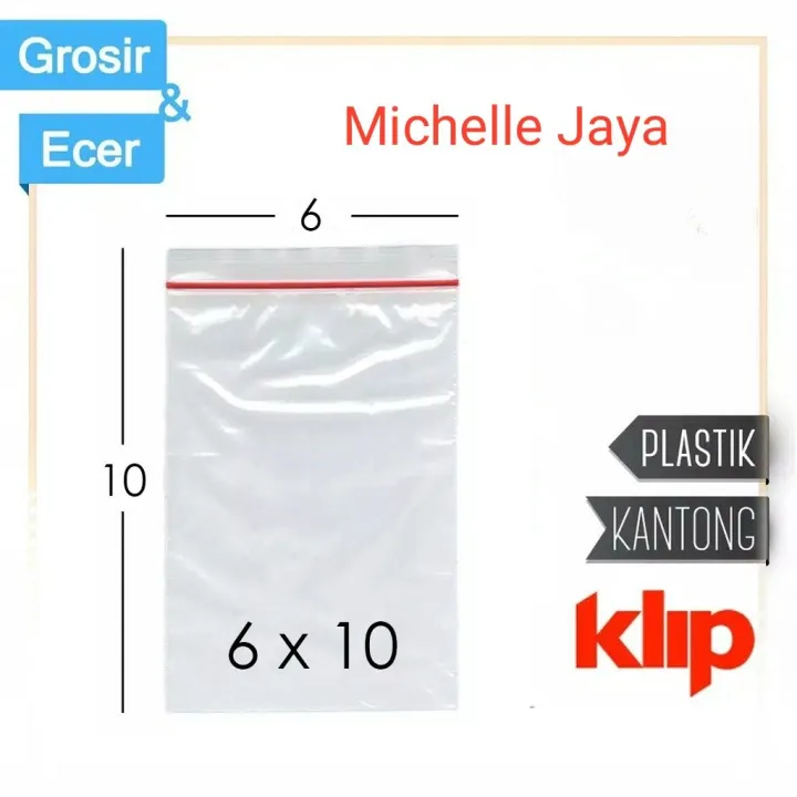 Plastik Klip ukuran 6x10cm isi 100pcs | Lazada Indonesia