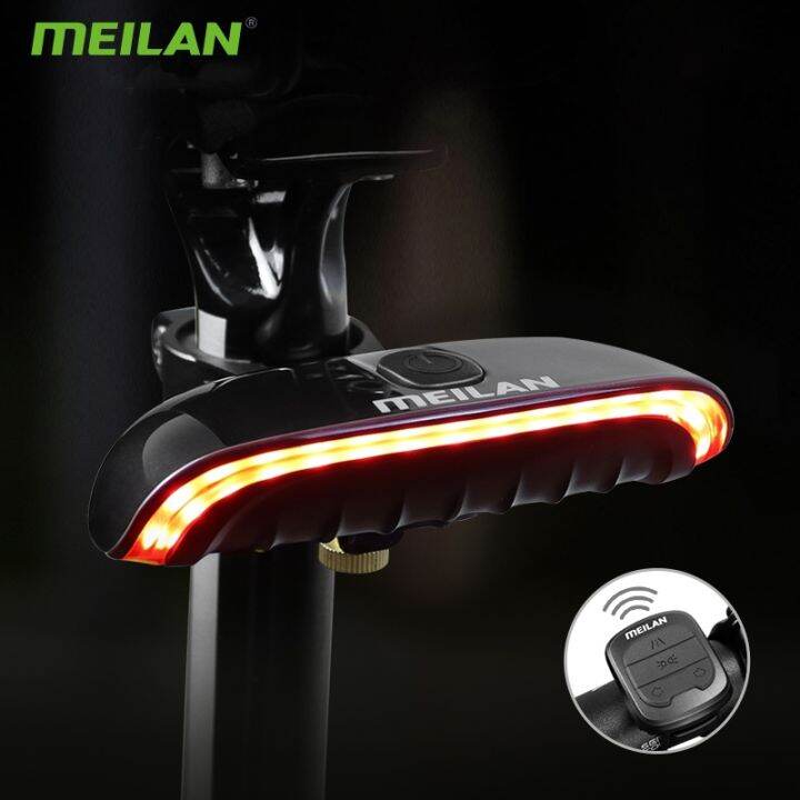 MEILAN X3 Bike Brake Light 8 Modes Flash Tail Light Bicycle Wireless ...