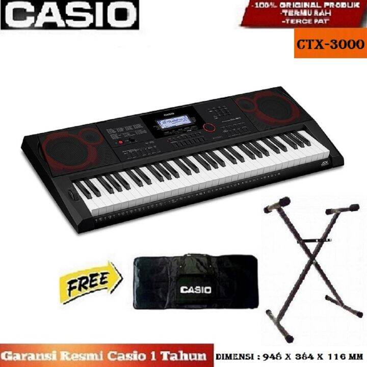 Keyboard Piano Casio CTX-3000 + Stand + Tas / CT-X3000 / CTX3000 ...