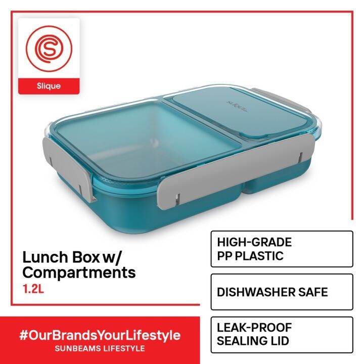 【Hot】 SLIQUE Lunch Box w Compartments 1200ml | BPA Free Airtight ...