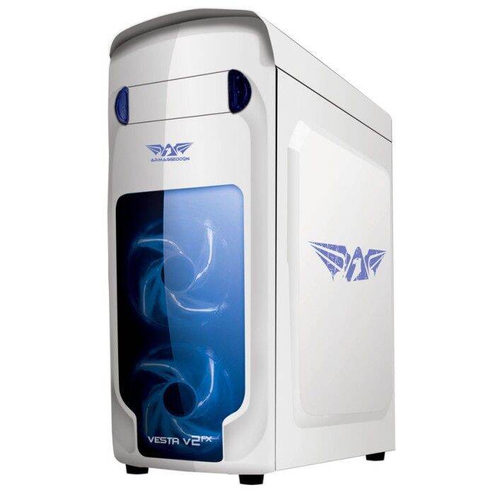 CASING PC / KOMPUTER ARMAGEDDON / ARMAGEDON V2FX / V2 WHITE / PUTIH ...