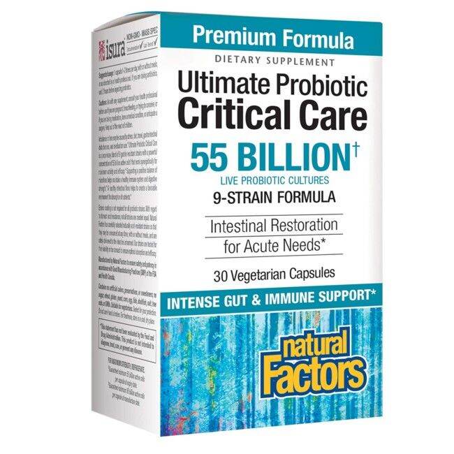 Natural Factors, Ultimate Probiotic, Critical Care, 55 Billion CFU, 30 Vegetarian Capsules | Lazada