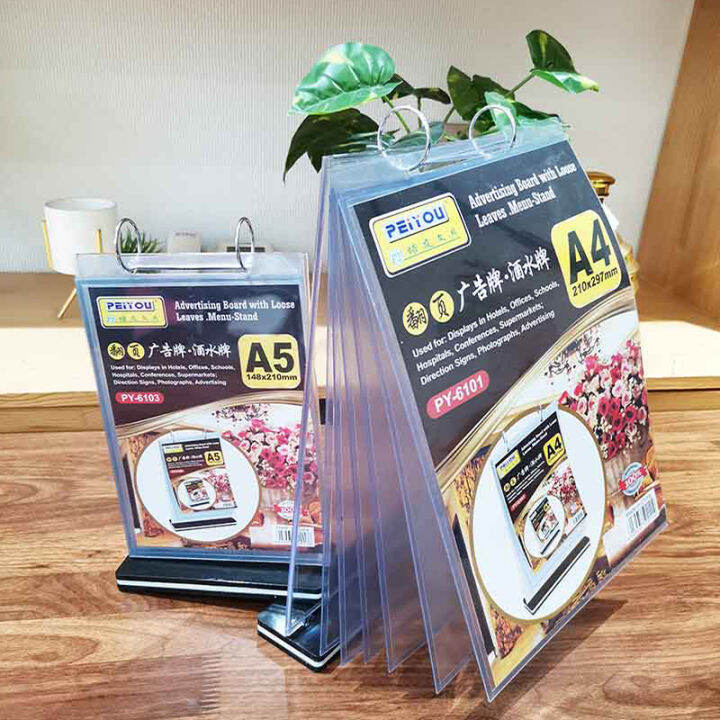 A4, A5 and A6 size flip menu holder, Display Stand Desktop Display ...