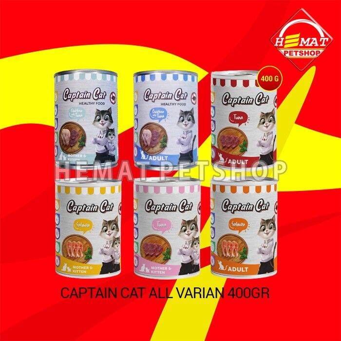 Makanan Basah Kucing Kaleng Can Captain Wet Food 400 Gram | Lazada ...