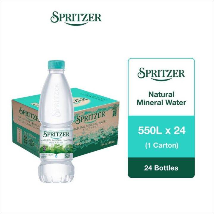 [TKM] 550ml x24 Bottles Spritzer Natural Mineral Water | Lazada
