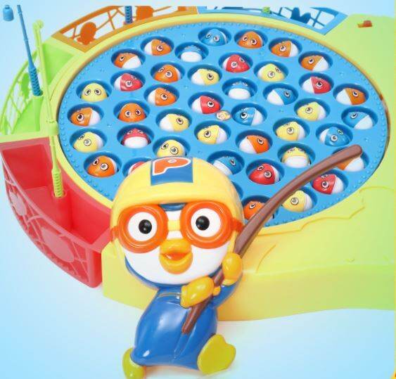 【SG SELLER】Large 45 Fishes Set Pororo Kids Fishing Game Toy Electric ...