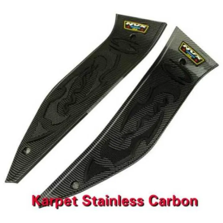 KARPET STAINLESS AEROX 155 BLACK CARBON | Lazada Indonesia