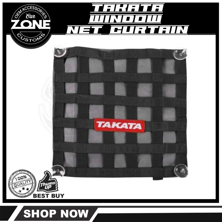 Takata Window Net Curtain (Black) | Lazada PH