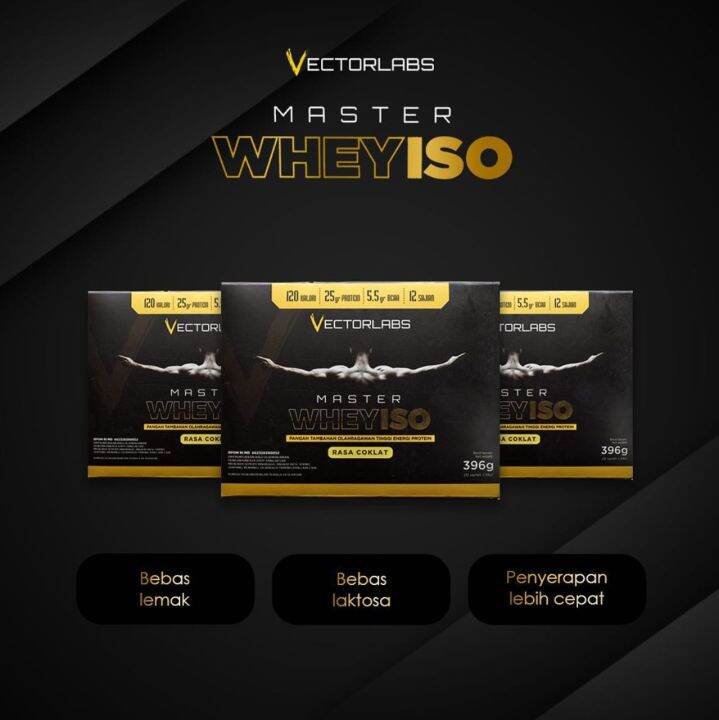 Vectorlabs Master Whey ISO Isi 12 Sachet Isolate Protein | Lazada Indonesia