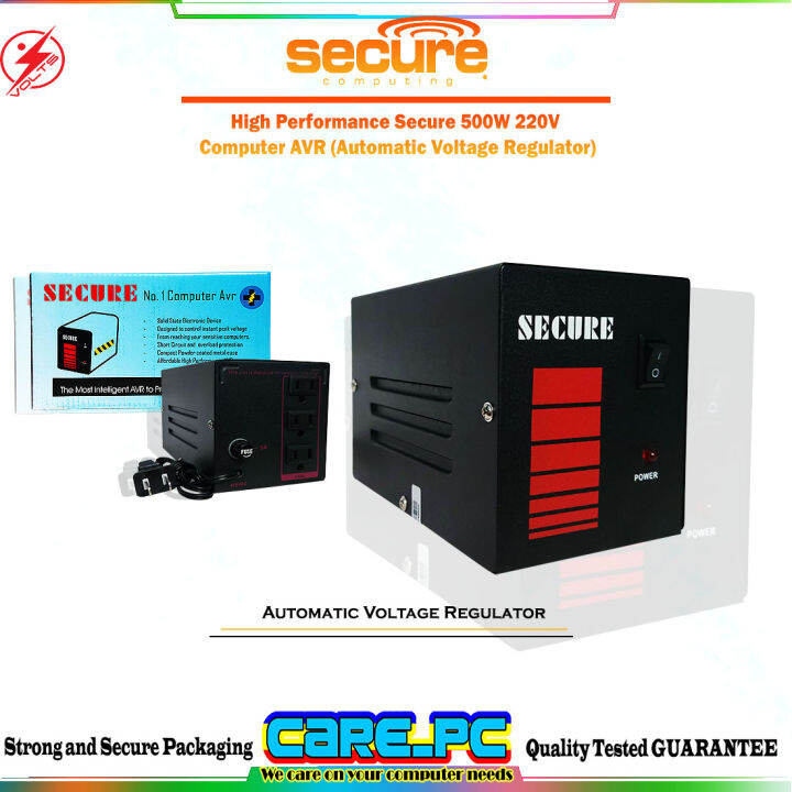 Secure AVR 500 Watts 3x220V Output (Original Secure) | Lazada PH