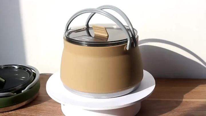 Silicone Folding Kettle Portable Coffee Tea Cooker Collapsible Mini ...