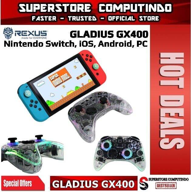 Rexus Gladius GX400 Bluetooth Gamepad Dual Connection | Lazada Indonesia