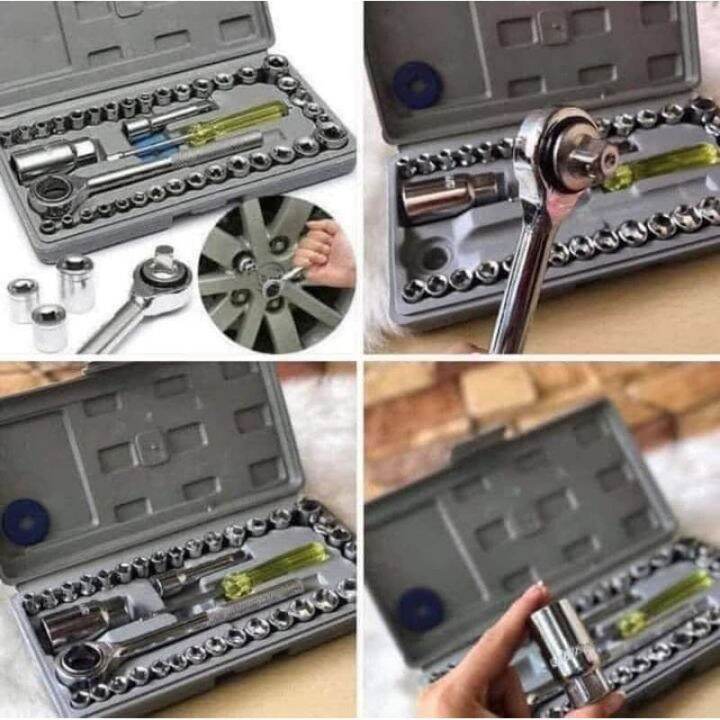 40 pcs combination socket wrench set | Lazada PH