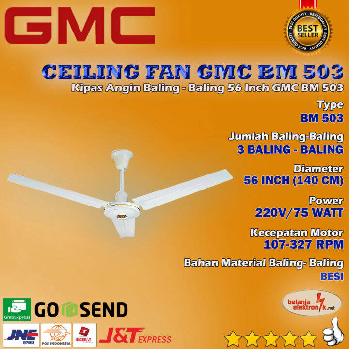 KIPAS ANGIN BALING BALING CEILING FAN GMC BM 503 / GMC 506 | Lazada Indonesia