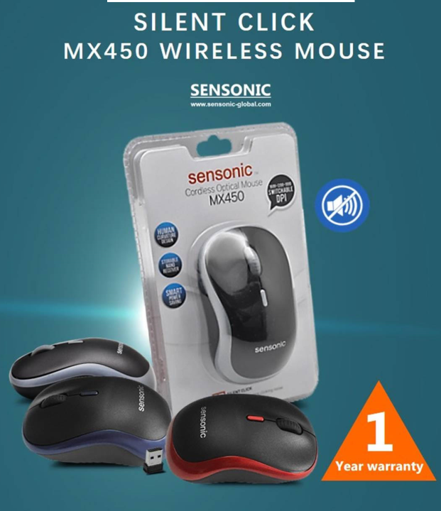 MX450 Sensonic Wireless Mouse (Silent Click) | Lazada