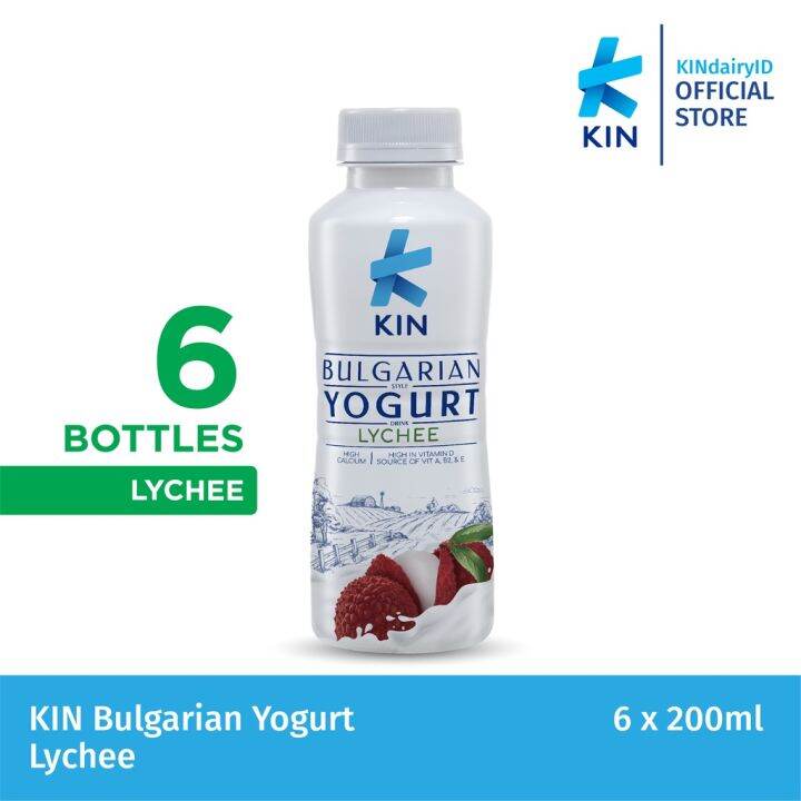 KIN BULGARIAN YOGURT / YOGHURT LYCHEE (6x200 ML) | Lazada Indonesia