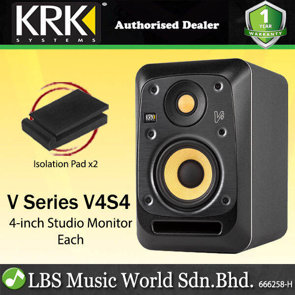 KRK V4S4 V Series 4 Inch Powered Studio Monitor Reference Speaker (V4 S4) | Lazada