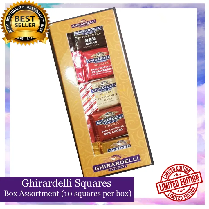 Ghirardelli Imported Chocolate Square Bars 10s (Snack Sizes) - Assorted ...