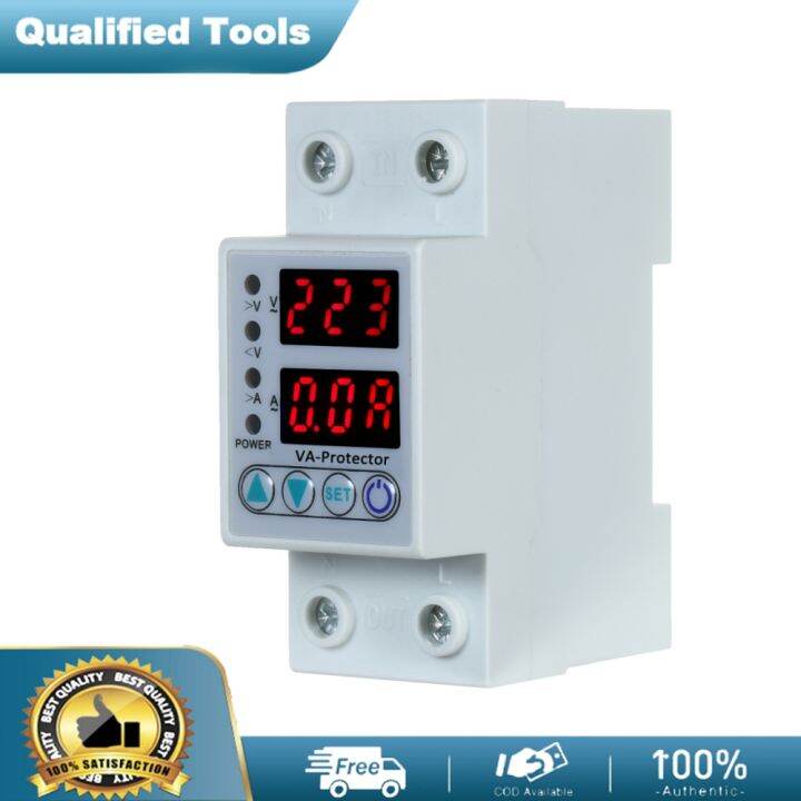 63A 220V Din Rail Adjustable Over Voltage and Under Voltage Protective ...