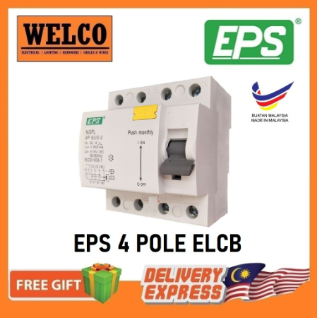 EPS 4 POLE EARTH LEAKAGE CIRCUIT BREAKER [ELCB] 20A, 25A, 40A, 63A ...