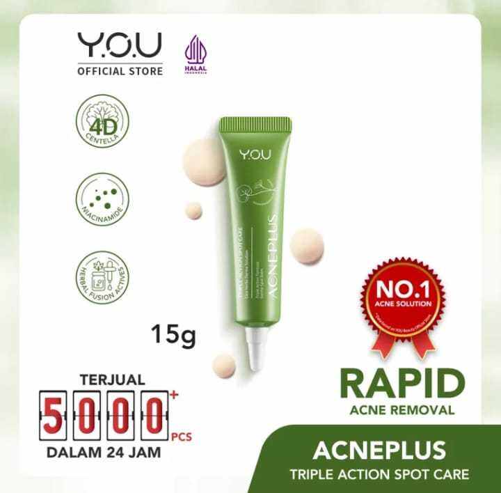 YOU AcnePlus Triple Action Spot Care 15gr-Qory store | Lazada Indonesia